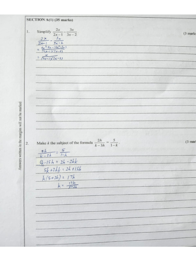 2025 Mock Paper 1 | PDF