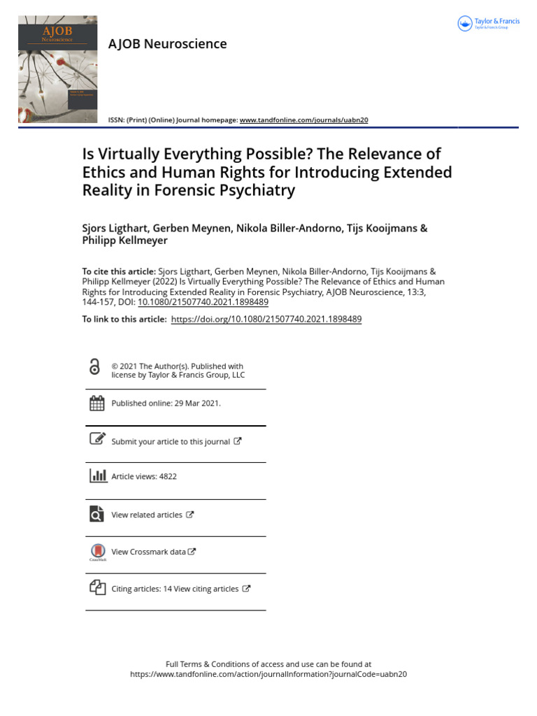 Is Virtually Everything Possible The Relevance of Ethics and Human Rights For Introducing ...