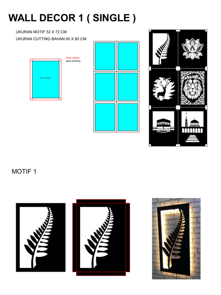 Motif Wall Decor 1 Uk 60 X 80 CM | PDF