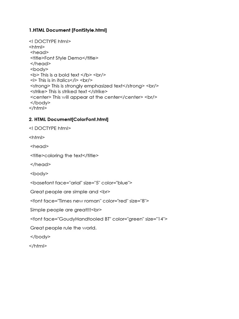 HTML Text Styling and Alignment Guide | PDF