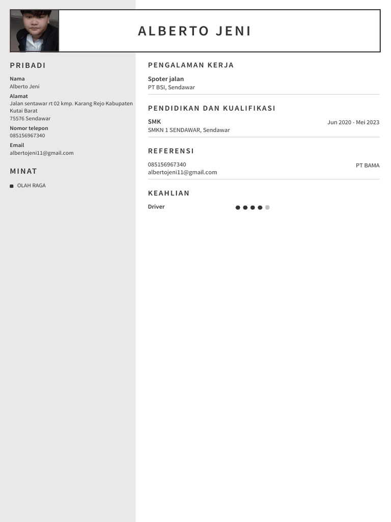 Alberto Jeni: Pribadi | PDF