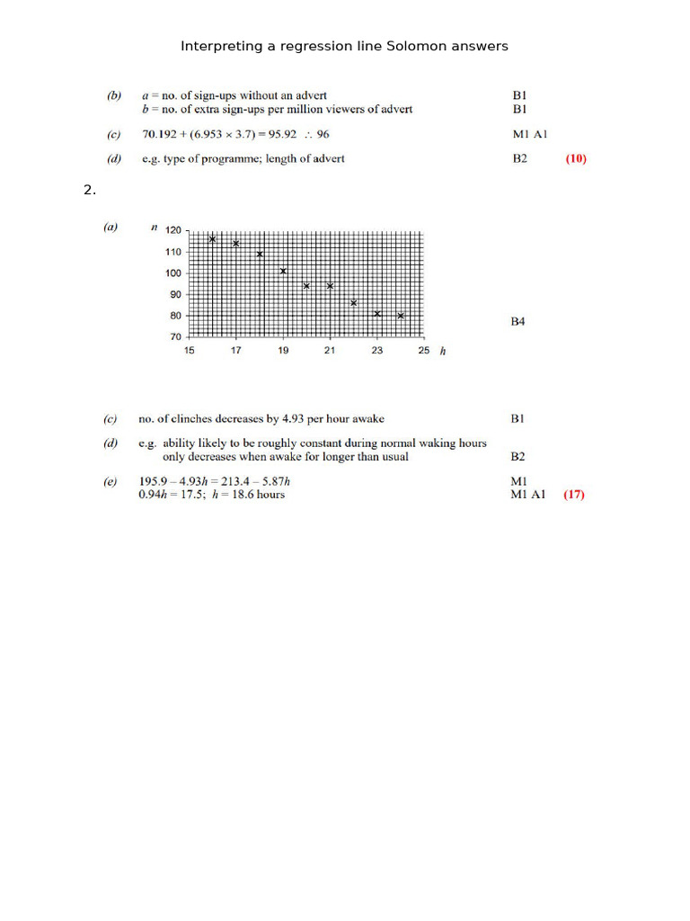 Regression Soloman Answers | PDF