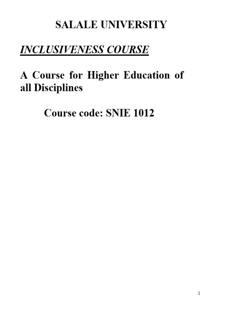 Inclusiveness Handout | PDF | Learning Disability | Visual Impairment