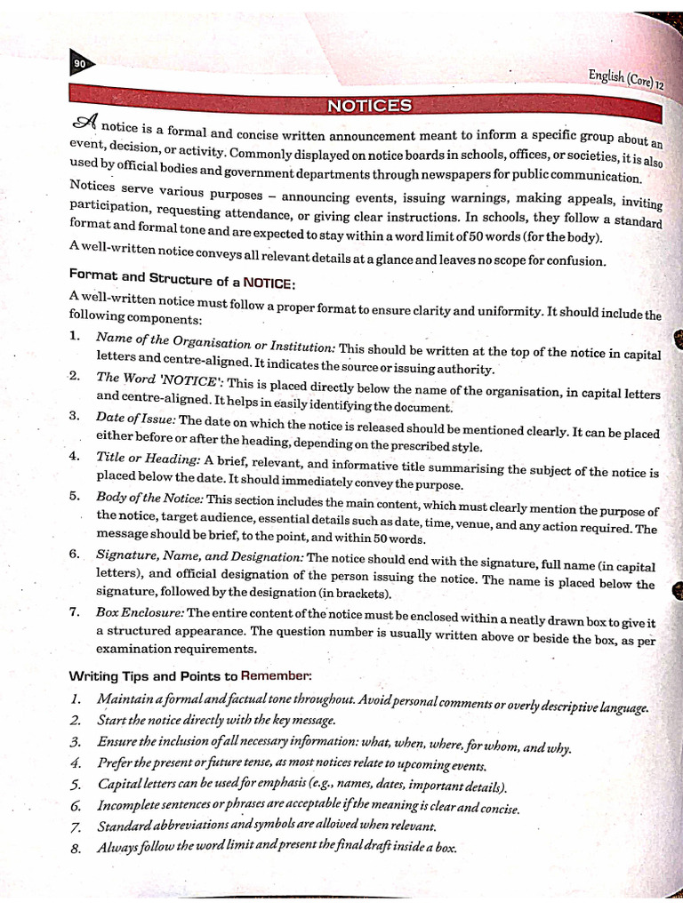 Notice Writing | PDF