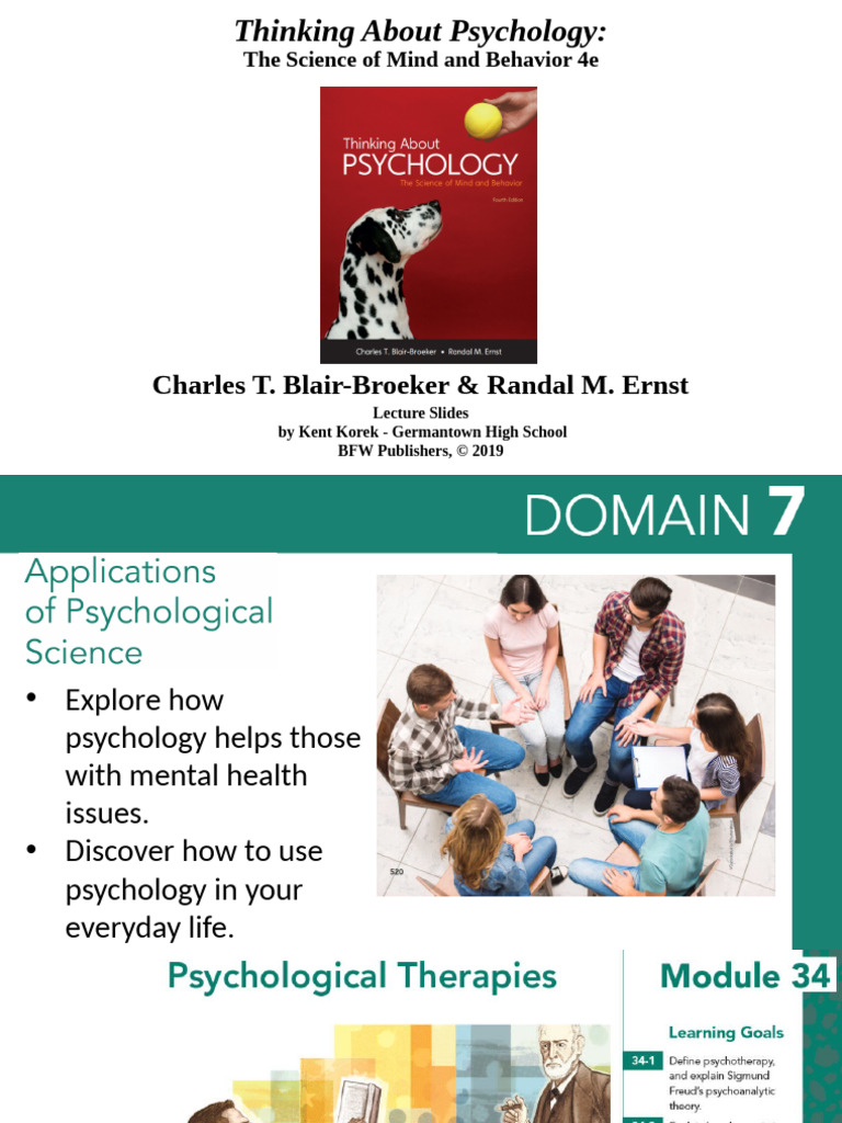 Module 34 Lecture Slides | PDF | Psychoanalysis | Psychotherapy