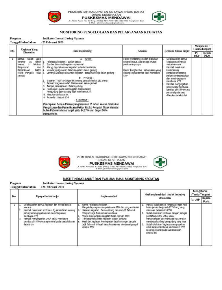 A.4.a. FORMAT MONITORING INDIKATOR UKM | PDF