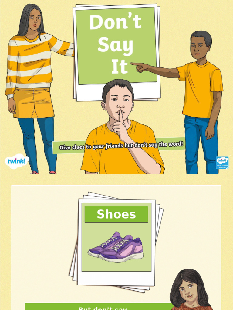 Don't Say It: Oral Language Game | PDF