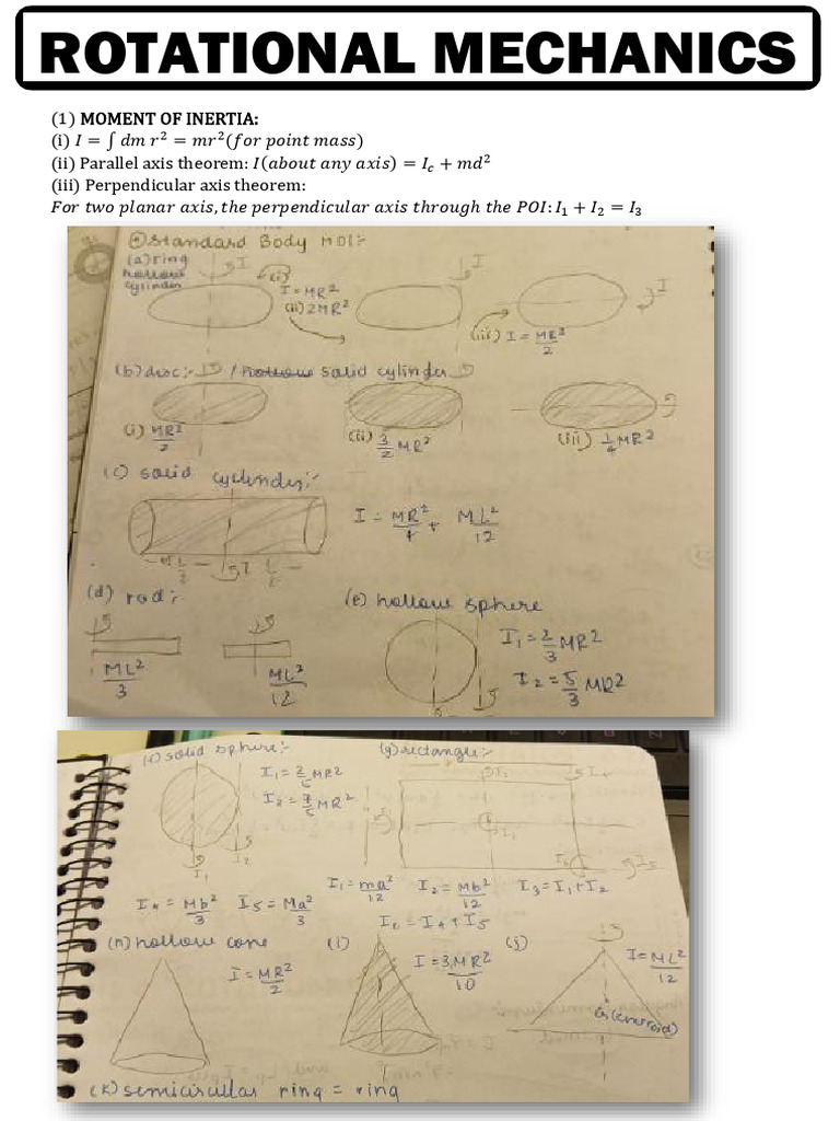 Rotational Mechanics | PDF | Rotation Around A Fixed Axis | Torque