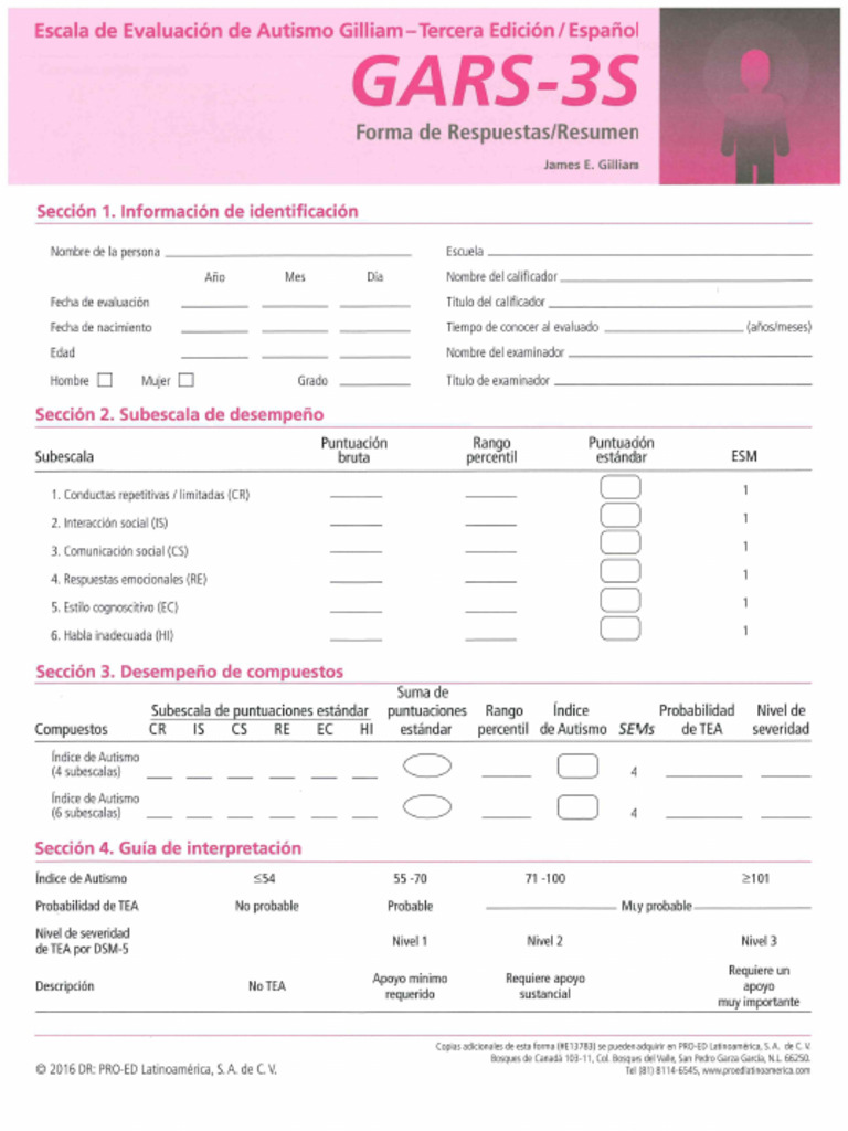 GARS 3 Hoja Anotación | PDF