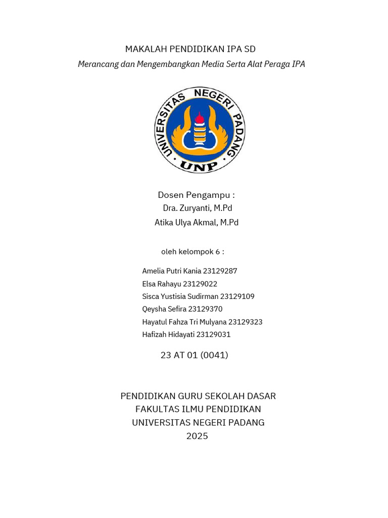 Media dan Alat Peraga IPA SD | PDF
