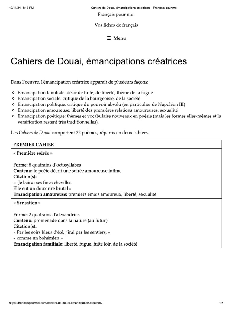 Les Cahiers de Douai | PDF