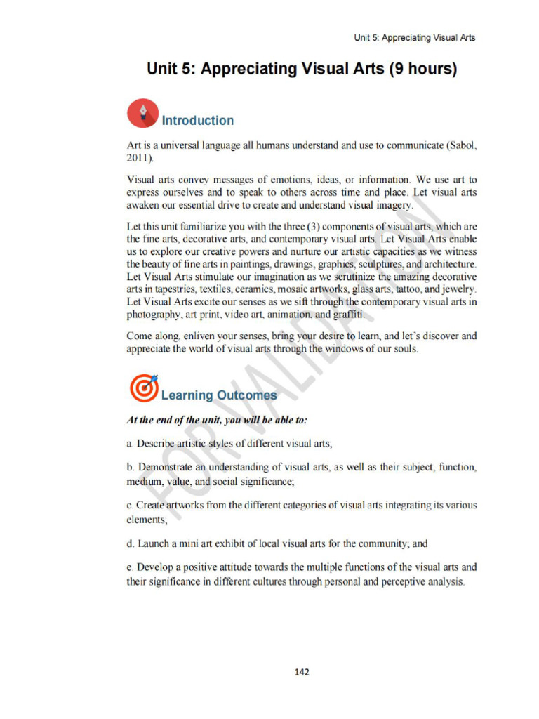 Unit 5 Appreciating Visual Arts | PDF