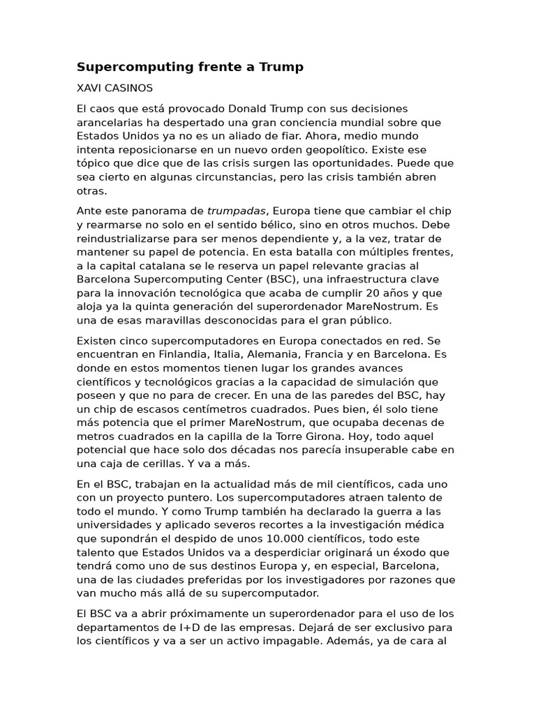 Supercomputing | PDF