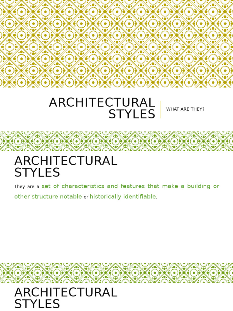 17.05 - Architectural Styles | PDF | Architectural Design | Architecture