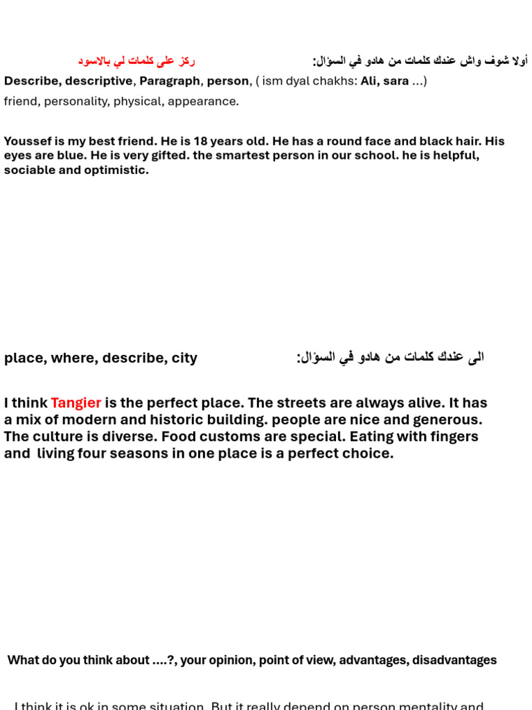 Writing Tips for 2bac Students | PDF