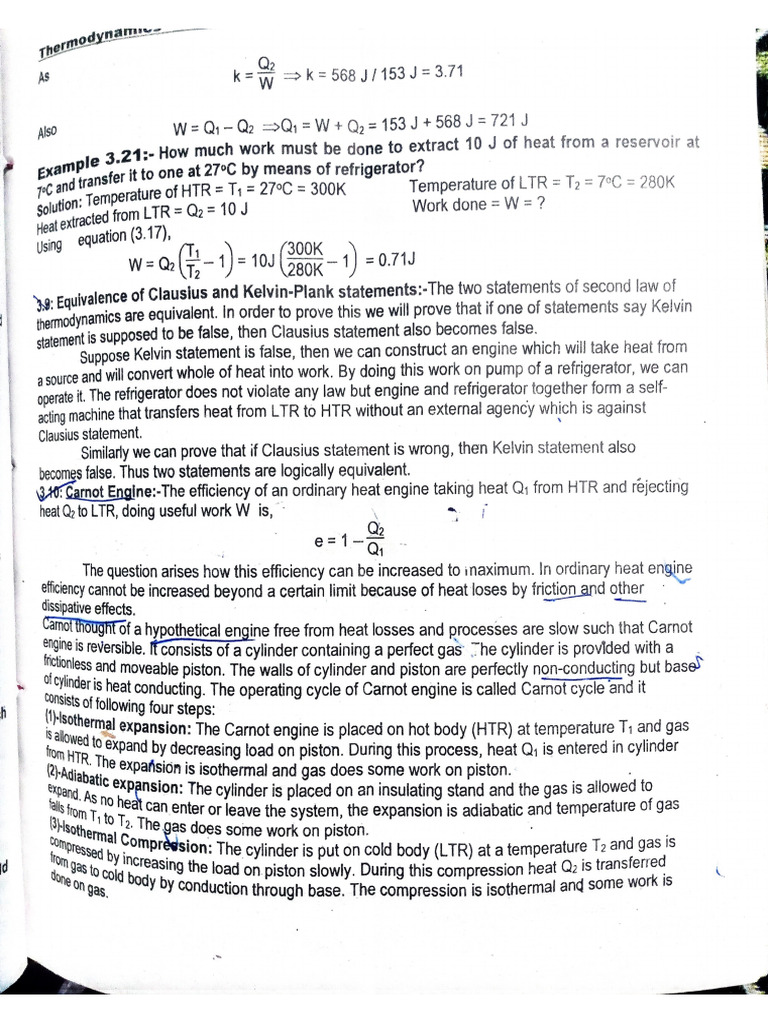 Carnot Engine and Carnot Theorem | PDF