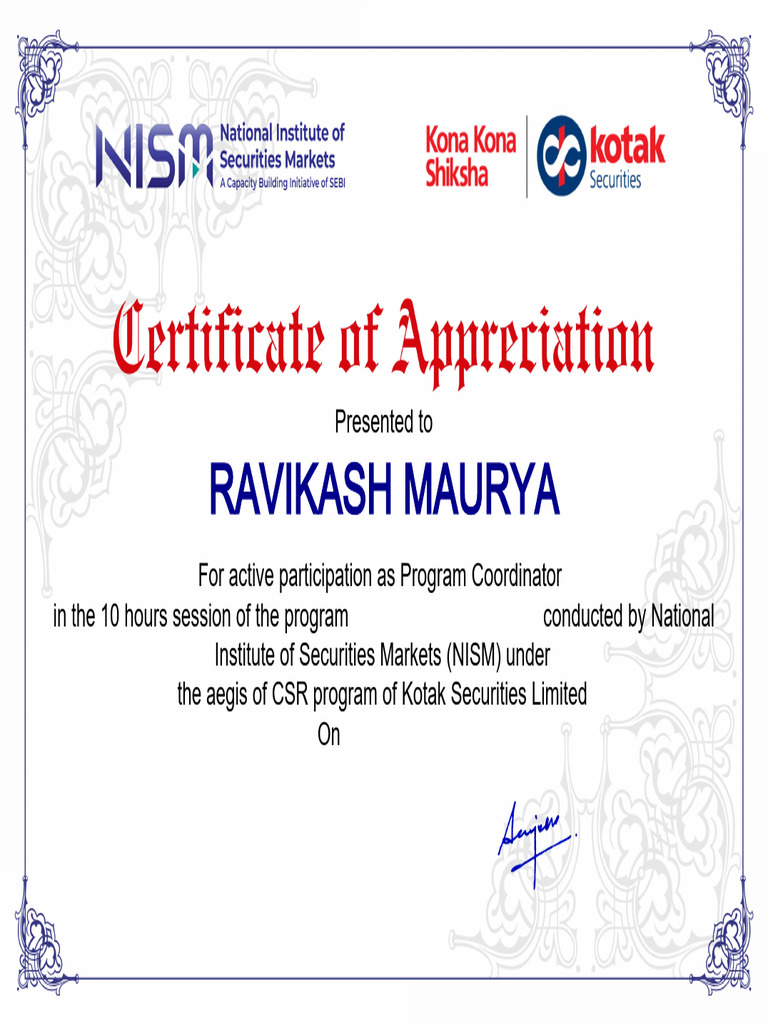 Coordinator Certificate 8840735382 24022025090011 | PDF
