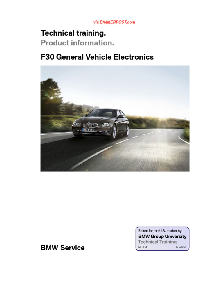 04 F30 General Vehicle Electronics1 | PDF