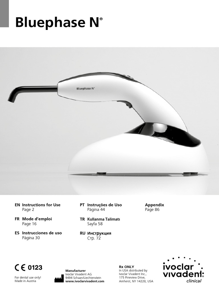 Ivoclar Vivadent Bluephase N MC User Manual en | PDF | Sterilization ...