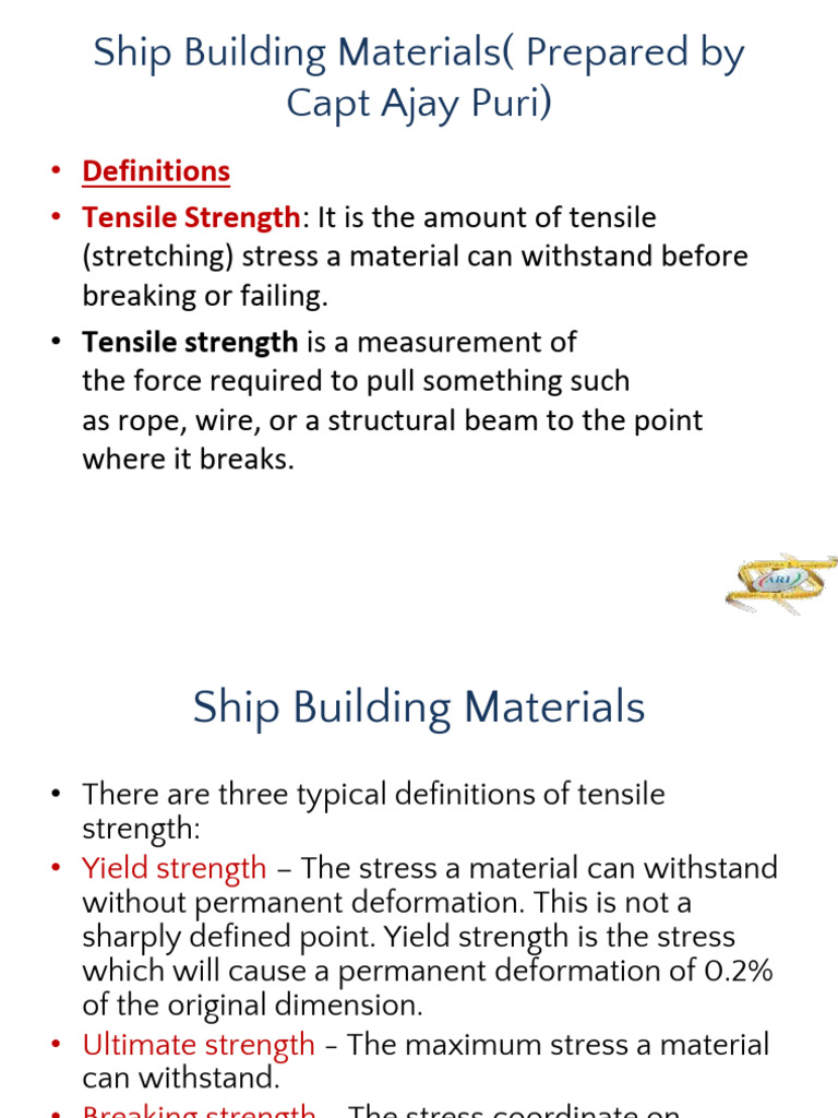 Ship Building Materials | PDF | Fracture | Deformation (Engineering)