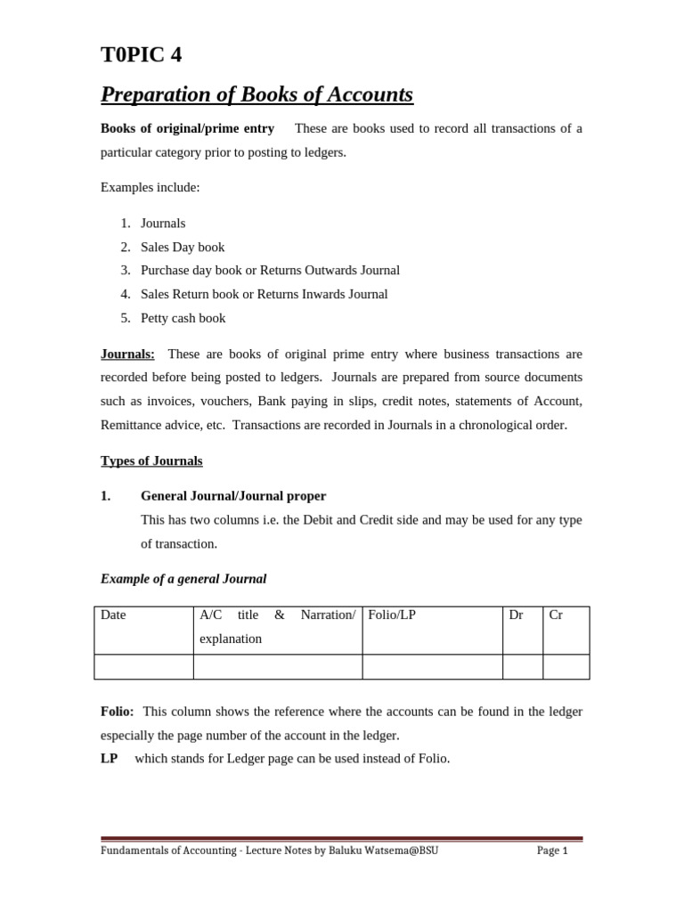 Preparation of Books of Accounts | PDF | Debits And Credits | Money