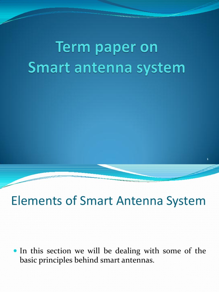 Smart Antenna System Overview | PDF | Antenna (Radio) | Matrix (Mathematics)