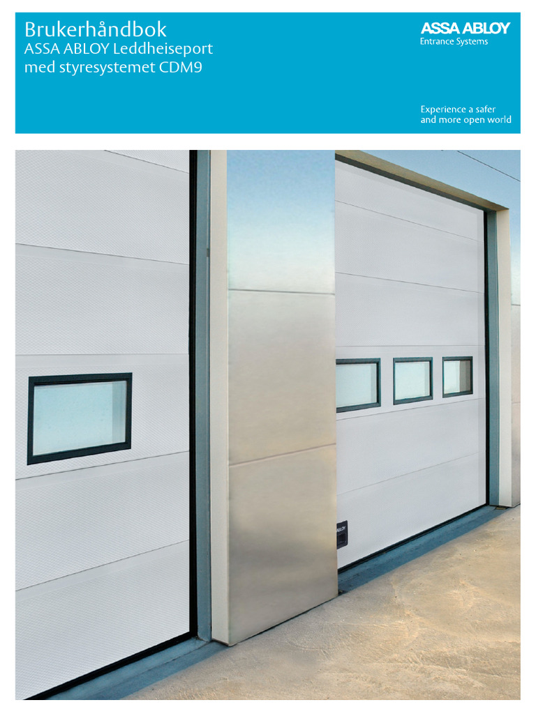 User Manual ASSA ABLOY Overhead Sectional Door CDM9 Nb-NO 202308181152 ...