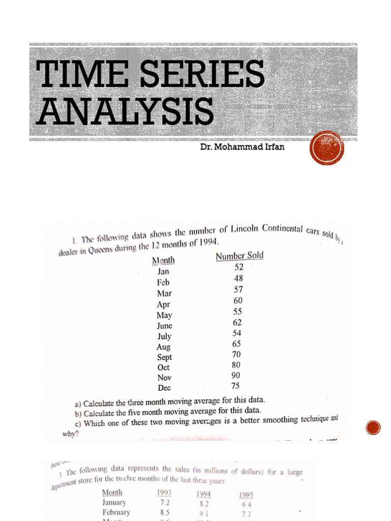 Time SERIES Analysis | PDF