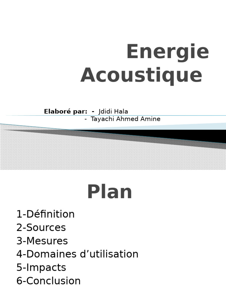 Energie Acoustique | PDF | Son | Acoustique