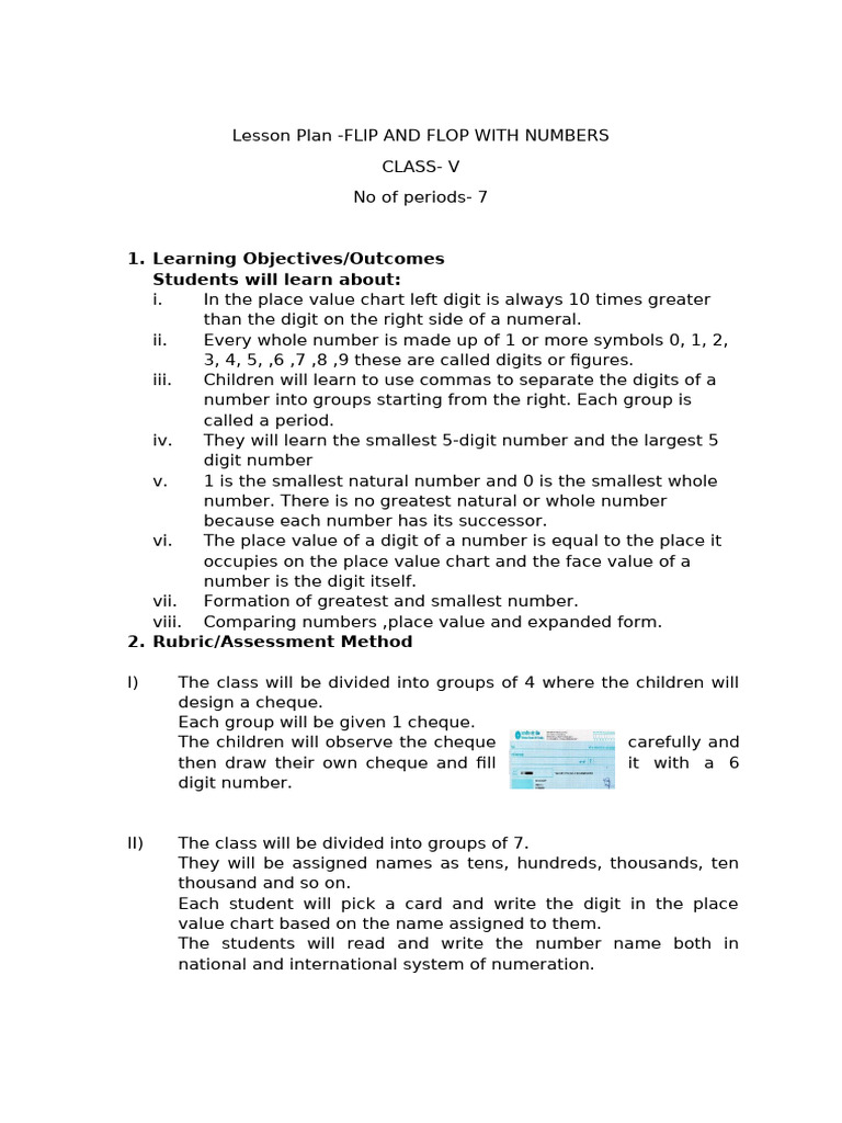 LP V Term1 Flip and Flop With Numbers 2324 | PDF | Numbers | Cognition