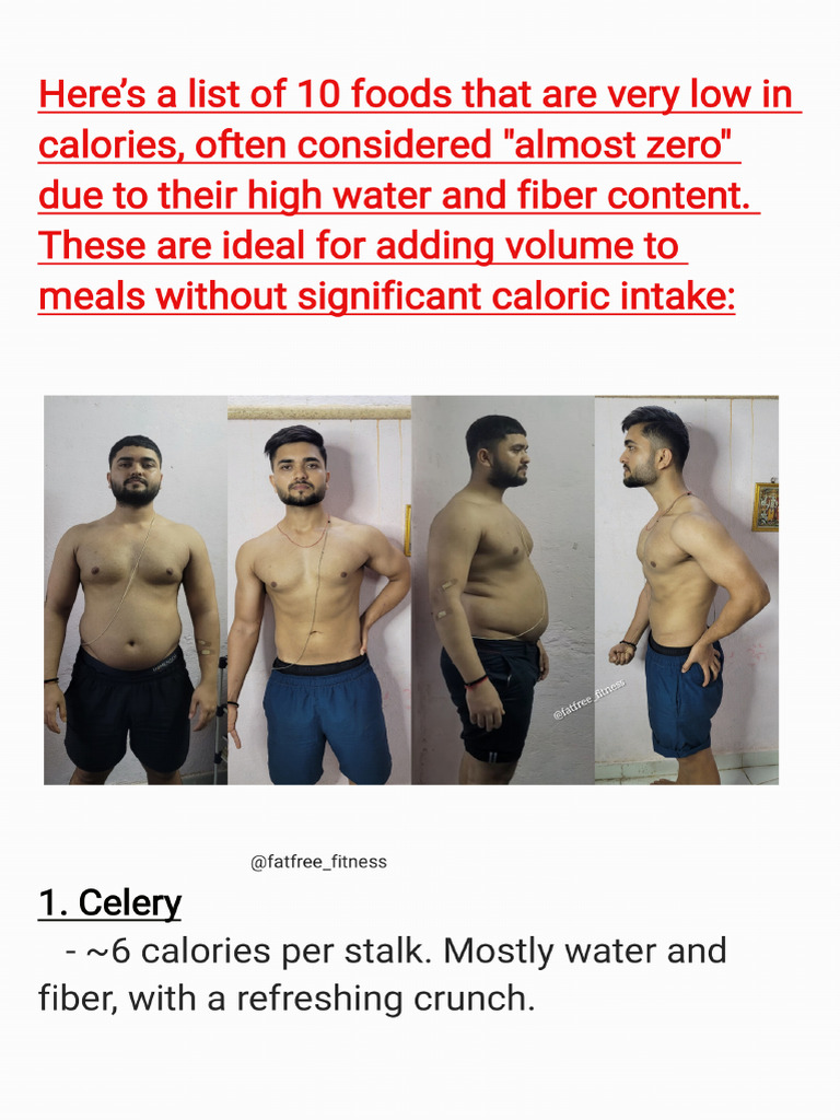 Almost Zero Calorie Foods | PDF