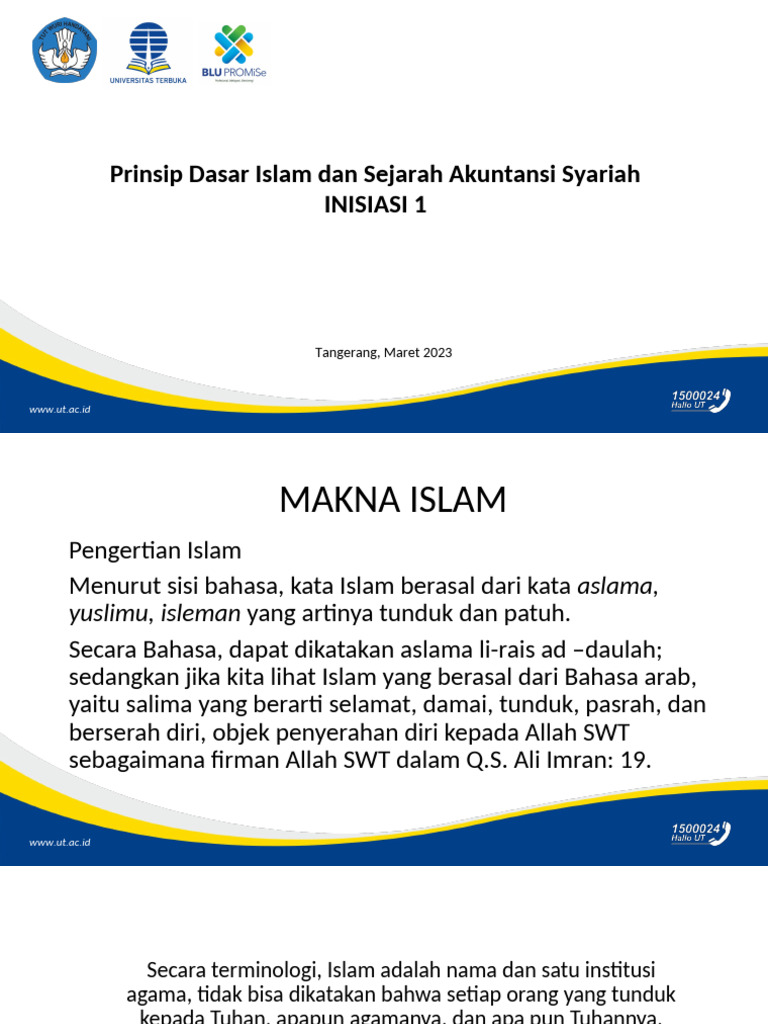 INISIASI 1 - Prinsip Dasar Islam Dalam Sejarah Akuntansi | PDF