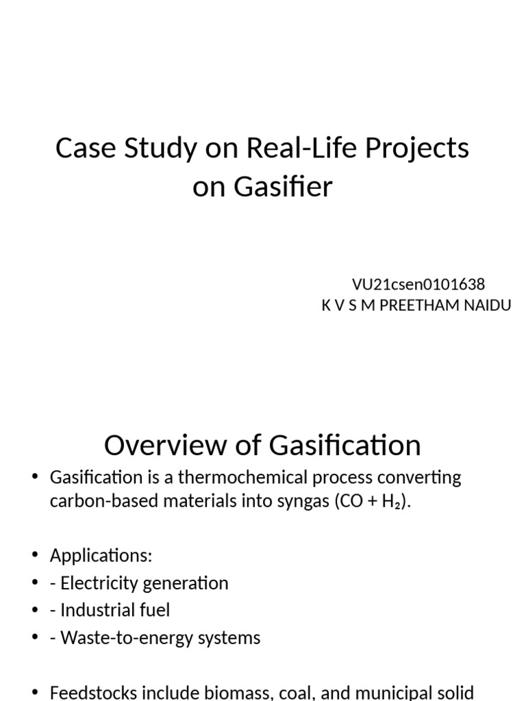 Gasifier Case Study Presentation | PDF