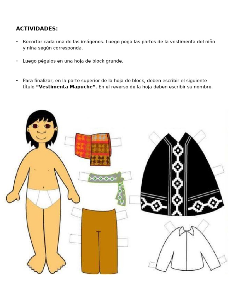 Actividad: Vestimenta Mapuche | PDF