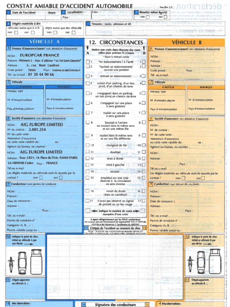 Constat Vierge | PDF