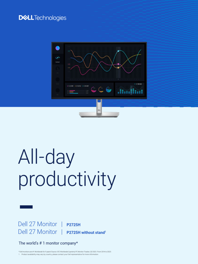 Dell 27 Monitor p2725h Datasheet PDF | PDF | Computer Monitor | Hdmi