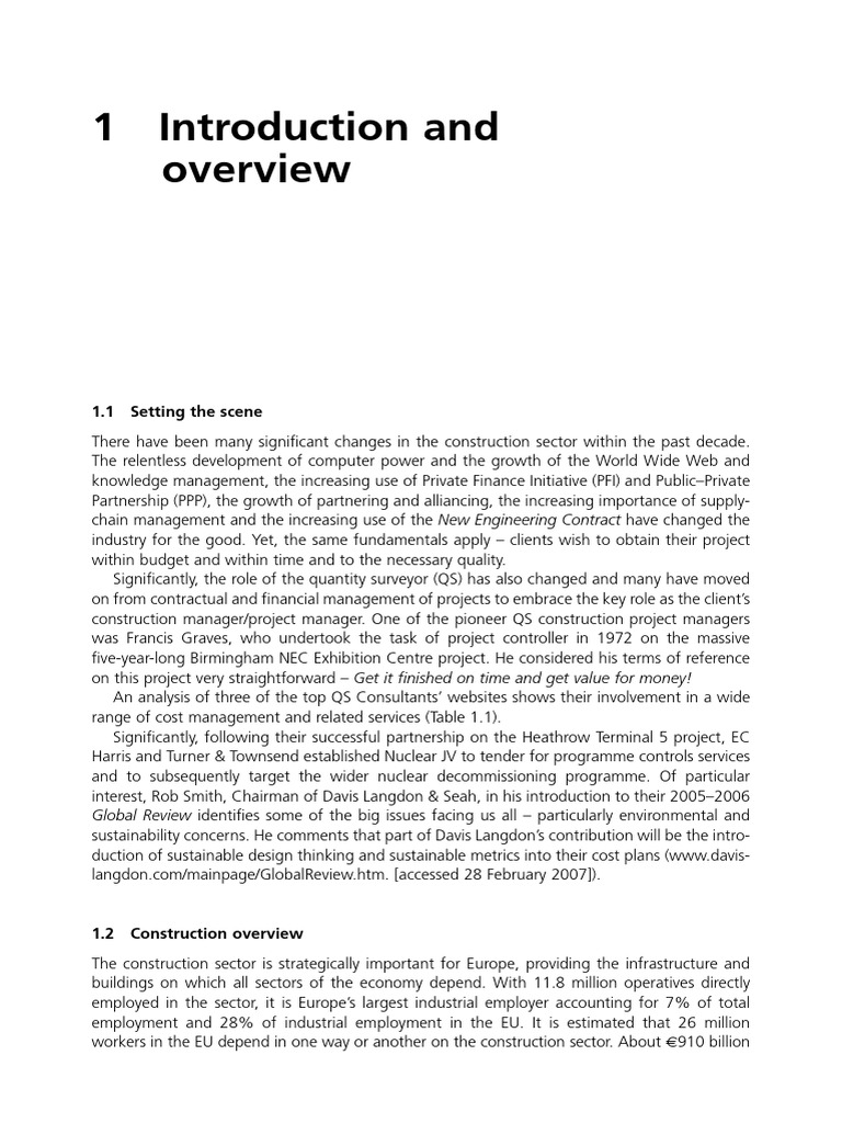 Evolution of Quantity Surveying in Construction | PDF | Public–Private ...