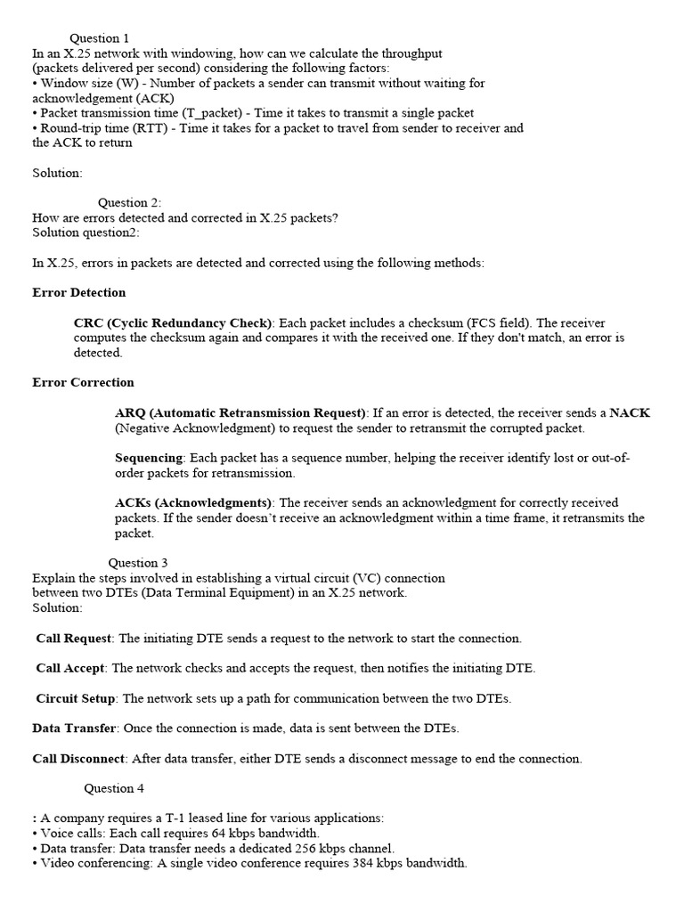 32 Networking Questions and Answer | PDF | Quality Of Service ...