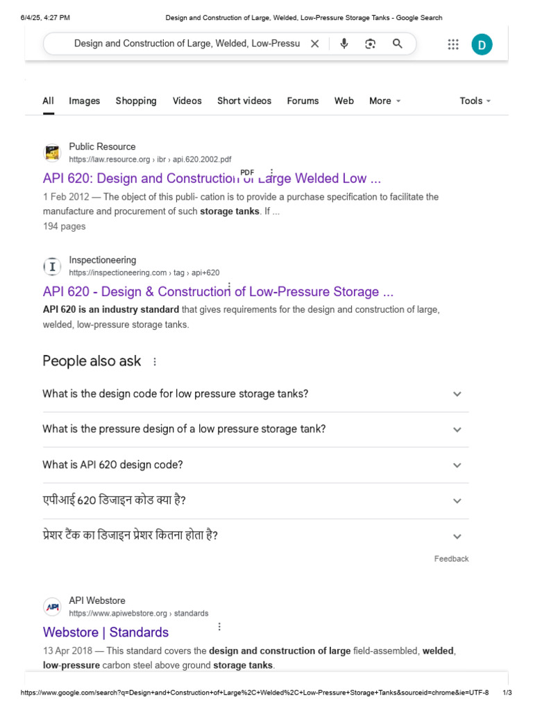 Design and Construction of Large, Welded, Low-Pressure Storage Tanks ...