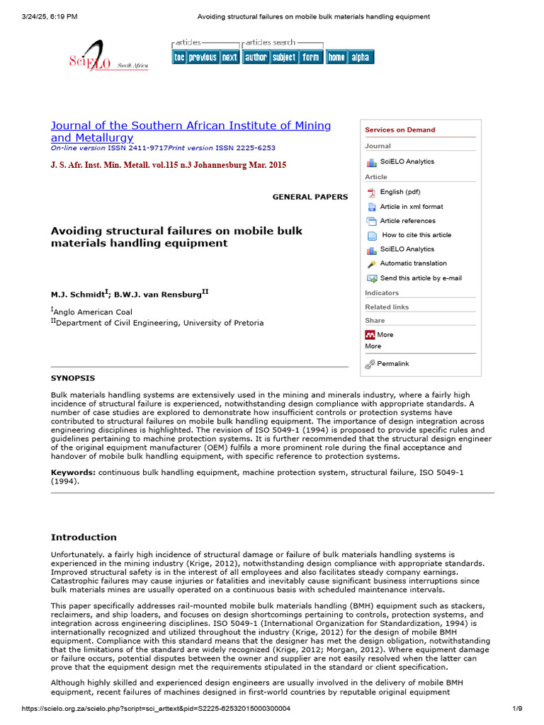 Avoiding Structural Failures On Mobile Bulk Materials Handling ...