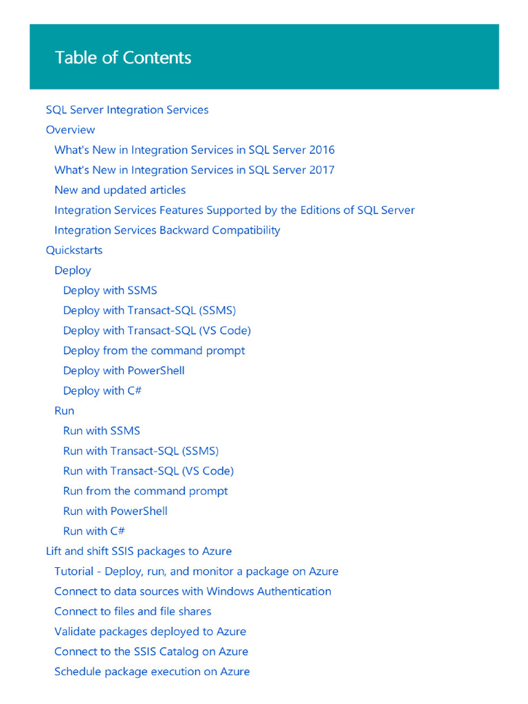 SQL Server Integration Services | PDF