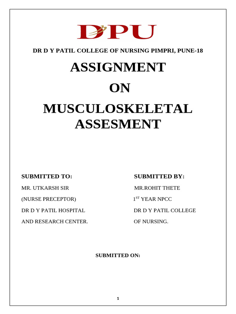 Assessment of Musculoskeletal System | PDF | Anatomical Terms Of Motion ...