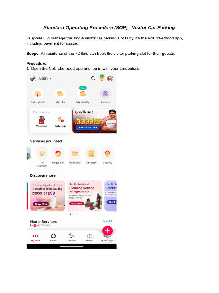 Visitor Car Parking | PDF