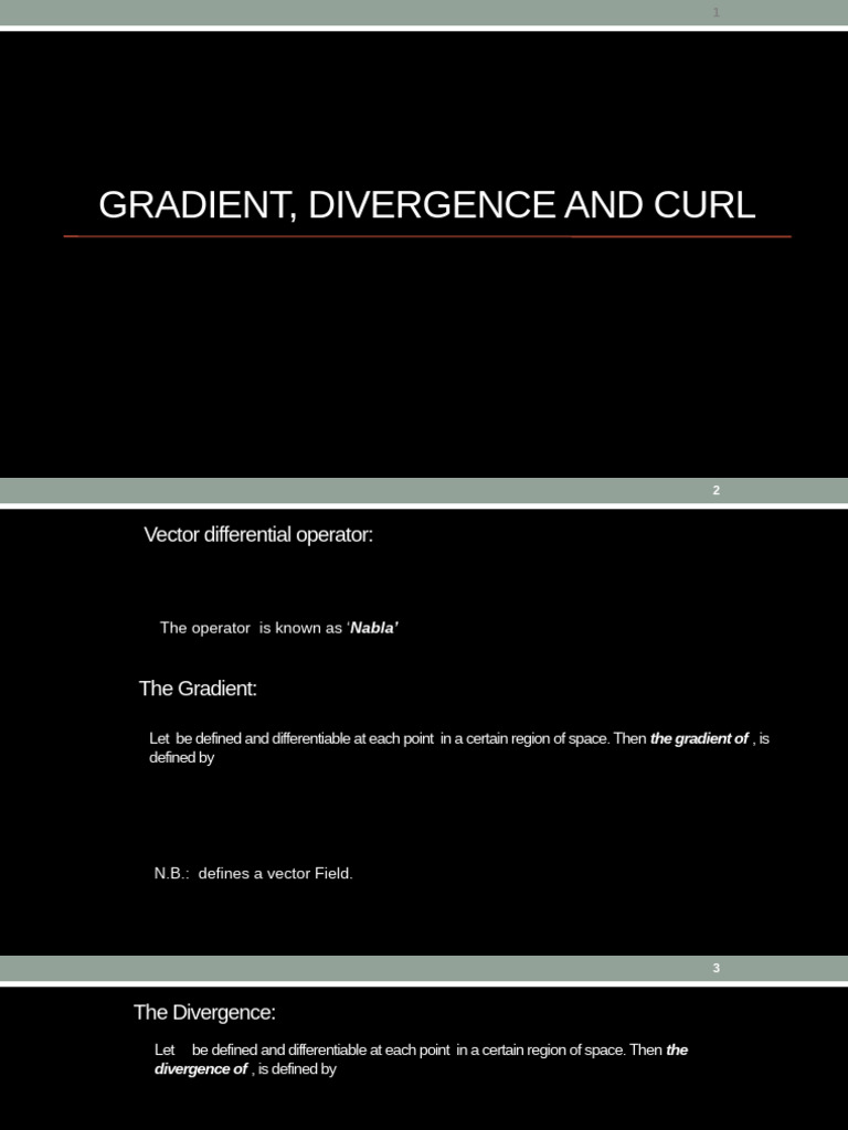 Gradient, Divergence and Curl | PDF | Abstract Algebra | Mathematical Objects