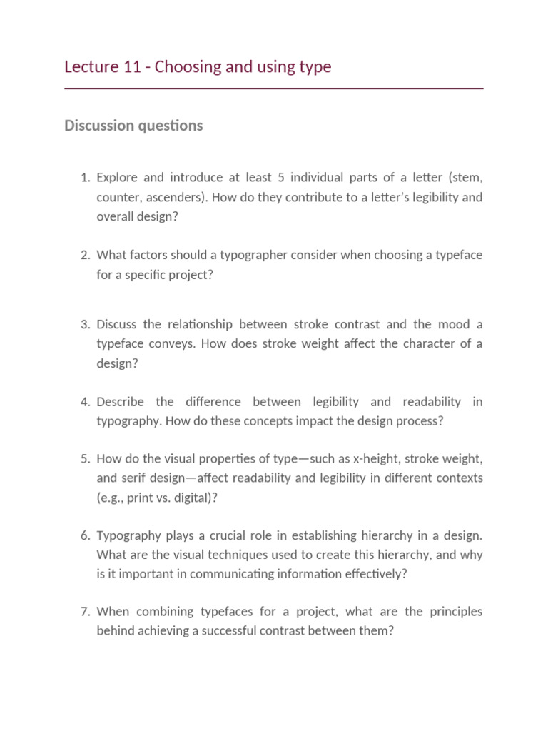 Typography Essentials: Design & Legibility | PDF