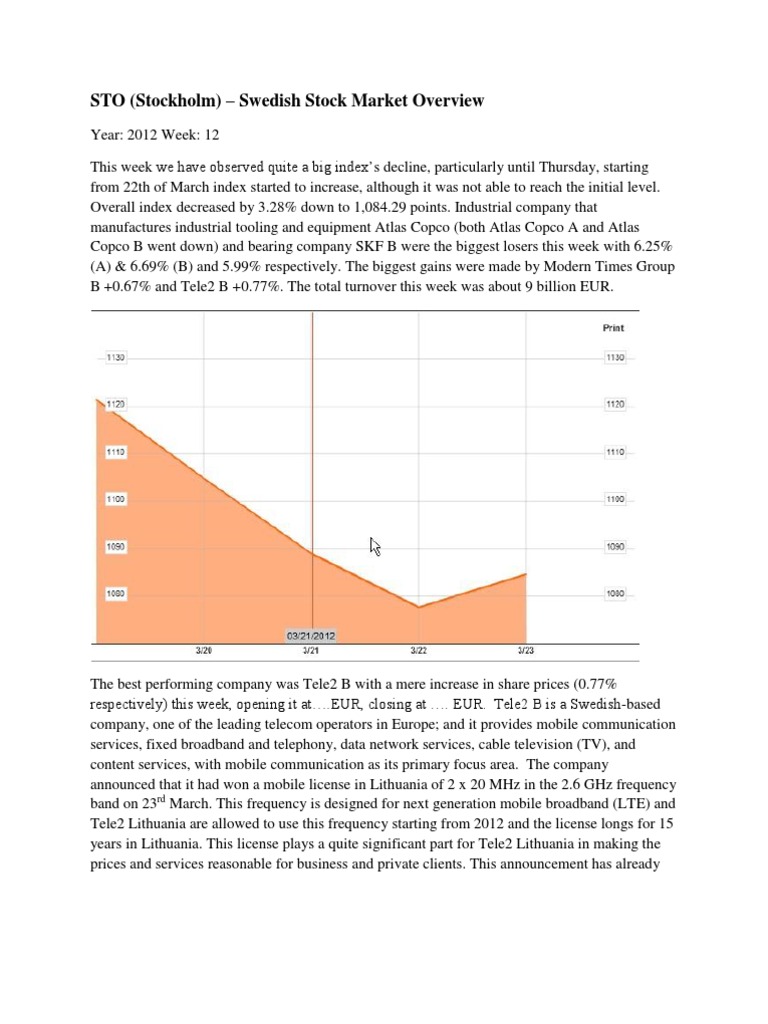 STO (Stockholm) - Swedish Stock Market Overview | PDF ...
