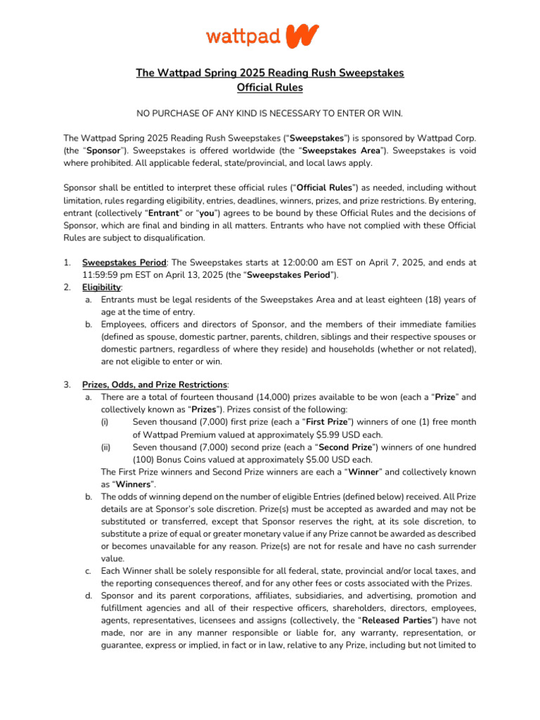 Spring 2025 Reading Rush Rules | PDF | Justice | Crime & Violence