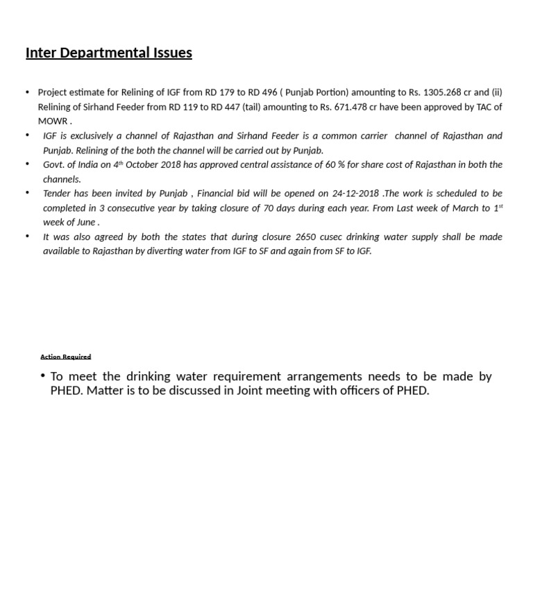 Inter Departmental Issues | PDF