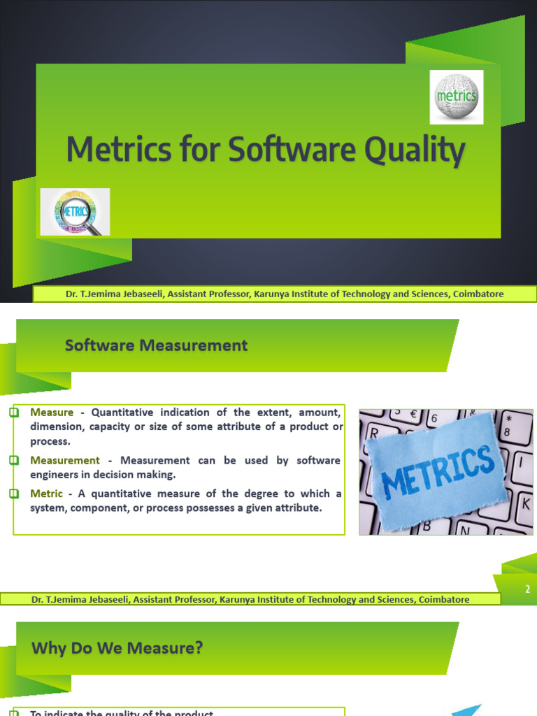 Software Quality Metrics Overview | PDF | Software Quality | Business