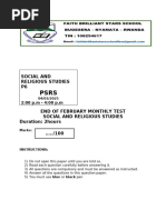 p6 Srs Mock Examination Paper One 2024-2025 | PDF | Rwanda | Rain